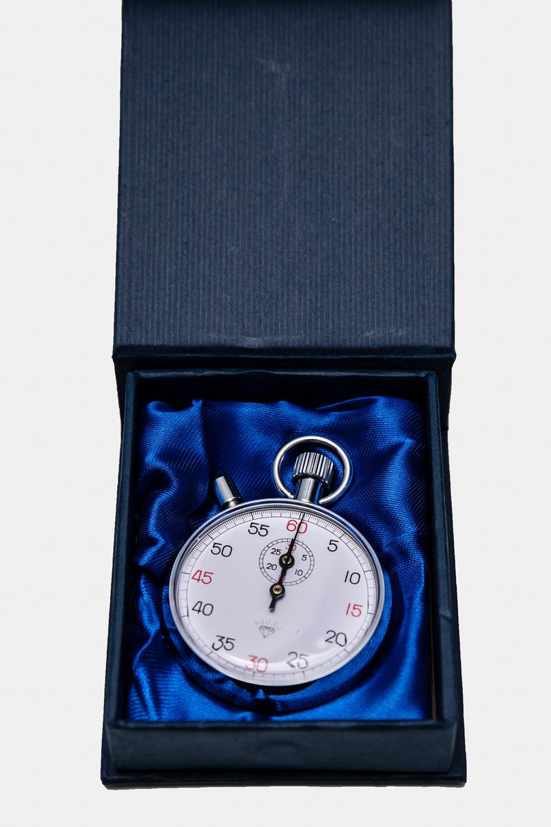 30 Minute "Diamond" Steel Mechanical Stopwatch With Reset Button – ZoCo LLC